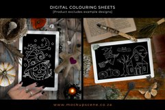 8 Spooky Halloween Device Mockups, Flat Lay PNG Files