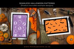 8 Spooky Halloween Device Mockups, Flat Lay PNG Files