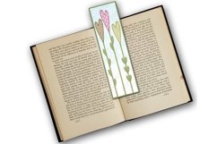 Bookmark, Printable Bookmark Set, Trio Heart Flowers 2