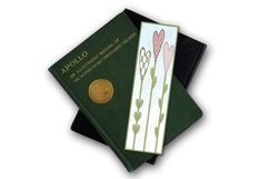 Bookmark, Printable Bookmark Set, Trio Heart Flowers 2