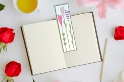Bookmark, Printable Bookmark Set, Trio Heart Flowers 3