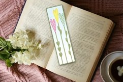Bookmark, Printable Bookmark Set, Trio Heart Flowers 3