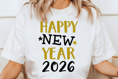 Happy New Year 2026 SVG, DXF, PNG, EPS