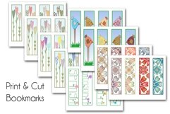 Bookmark, Printable Spring Bookmark Sets Bundle