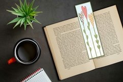 Bookmark, Printable Bookmark Set, Trio Heart Flowers 1
