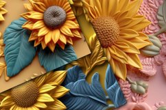 Seamless 3d Flowers Digital Paper