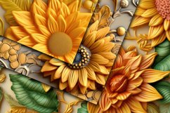 Seamless 3d Flowers Digital Paper