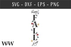 Happy Fall Y'all SVG | Vertical Fall Sign SVG (1498227) | SVGs | Design ...