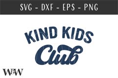 Kind Kids Club SVG | Retro Kids Shirt SVG