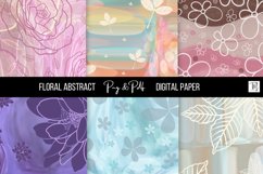 Abstract Floral Digital Paper, PDF and PNG