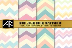 Pastel Zig Zag Digital Paper Pattern