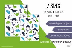Dinosaur digital paper pack| DinA4 & DinA3 size