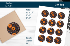 Donut Halloween Gift Tags Printable, Print and Cut