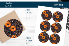 Donut Halloween Gift Tags Printable, Print and Cut