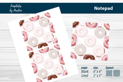 Printable Coffee Counter Note Pad, Donut Notepad