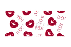 donuts candy valentine Libbey Can Glass Wrap SVG 16oz 20oz
