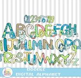 Beach Summer Doodle letters png