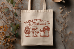 Easily Distracted by Mushrooms SVG | Funny Mushroom Quote