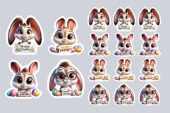 Easter Bunny Stickers - Printable Sticker Sheet, Bunny PNG