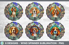 Stained Glass Beagle Dog Wind Spinner | Sublimation Spinner