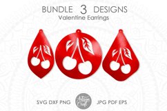 Cherry earrings, SVG, earring, template, teardrop earring