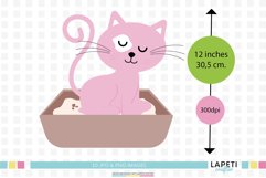 Cat clipart, cat clip art printable, cute pink cat clip art (254571 ...