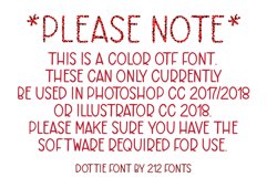 Dottie Color OTF SVG Font Family in 20 Color (232868)