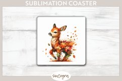 Fall Antelope Animal v5 Square Coaster Sublimation