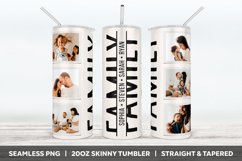 Personalized Family Names & Photos Tumbler Sublimation Wrap