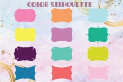 Colored Fancy Rectangular Frames, Hand Drawn Border Monogram