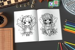 Coloring Page For Kids Cute Fantasy Characters