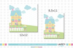 Spring scrapbook paper packs | 12 papers in 12x12 & Letter