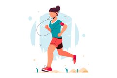 Woman Running-vector illustration
