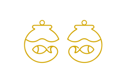 Fish Jar Earrings Laser Cut Template