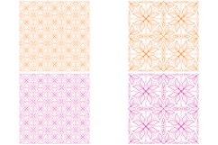 Floral Line Wallpaper Repeating Pattern by Squeeb Creative