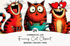 Funny Cat Clipart Sublimation (6380167)