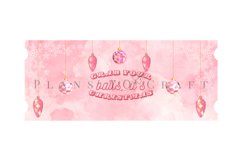 christmas quotes pinkmas Glass Mug Sublimation Wrap SVG