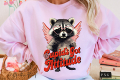 Funny Valentine Raccoon PNG - 4 Designs (6547456)