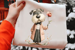 Funny Valentine Dogs Clipart PNG