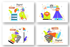 10 Global Digital Transformation Illustration