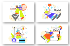 10 Global Digital Transformation Illustration