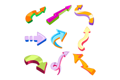 graffiti arrow set cartoon (6565895)