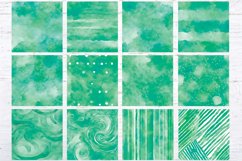 Digital Paper, printable paper bundle: Green Watercolors