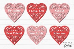 Valentine Heart tags bundle / SVG laser cut file