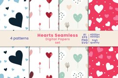 seamless heart pattern and digital papers