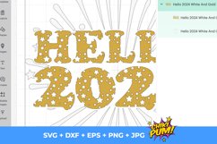 Hello 2024 SVG, New Year SVG, Happy New Year 2024, Fireworks