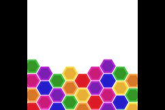 Hexagon shape change color design background