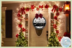 Winter Blessings Quote | Christmas Front Door Round Sign