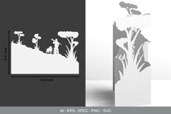 Folding Papercut Hunter Illustration