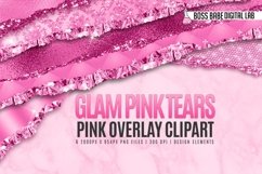Glam Pink Tears Clipart (1744492)
